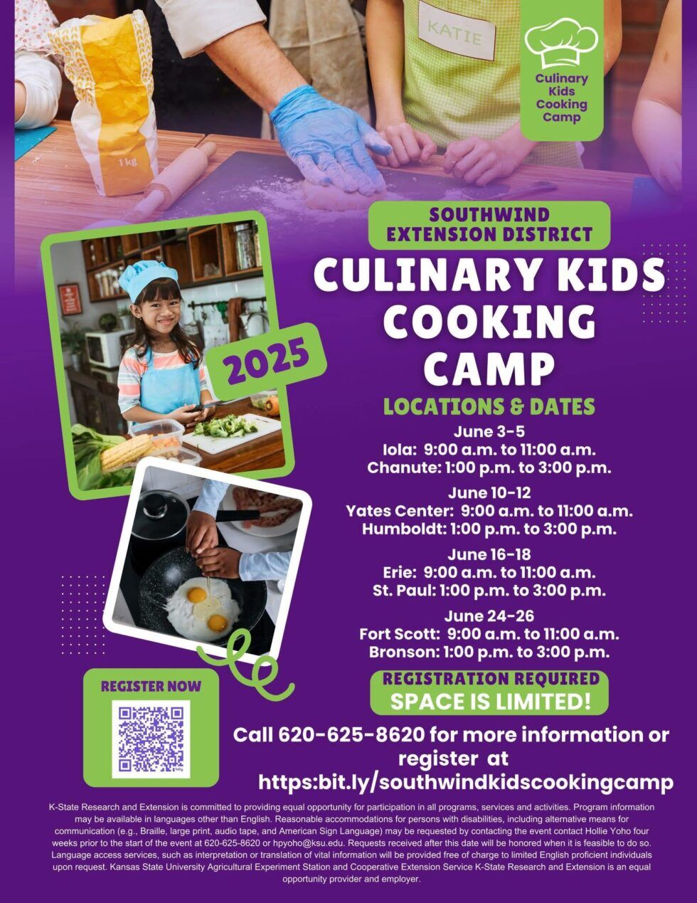 Southwind Extension District Culinary Kids Cooking Camp - June 3-5; 1: ...